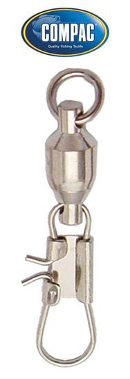 Compac Silver Welded Ball Bearing Swivels with Interlock Snaps