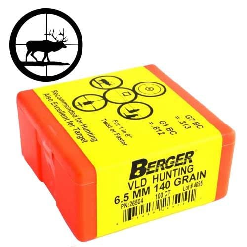 Berger Bullets 6.5mm 130 gr VLD Hunting Bullets | Londero Sports