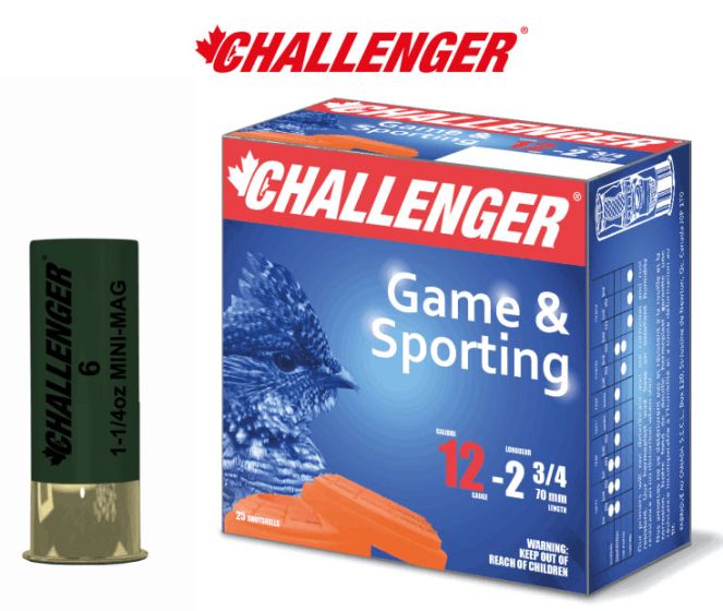 Challenger 12 ga. Mini-Mag 1-1/4 oz 2-3/4'' #4 Shotshells | Londero Sports