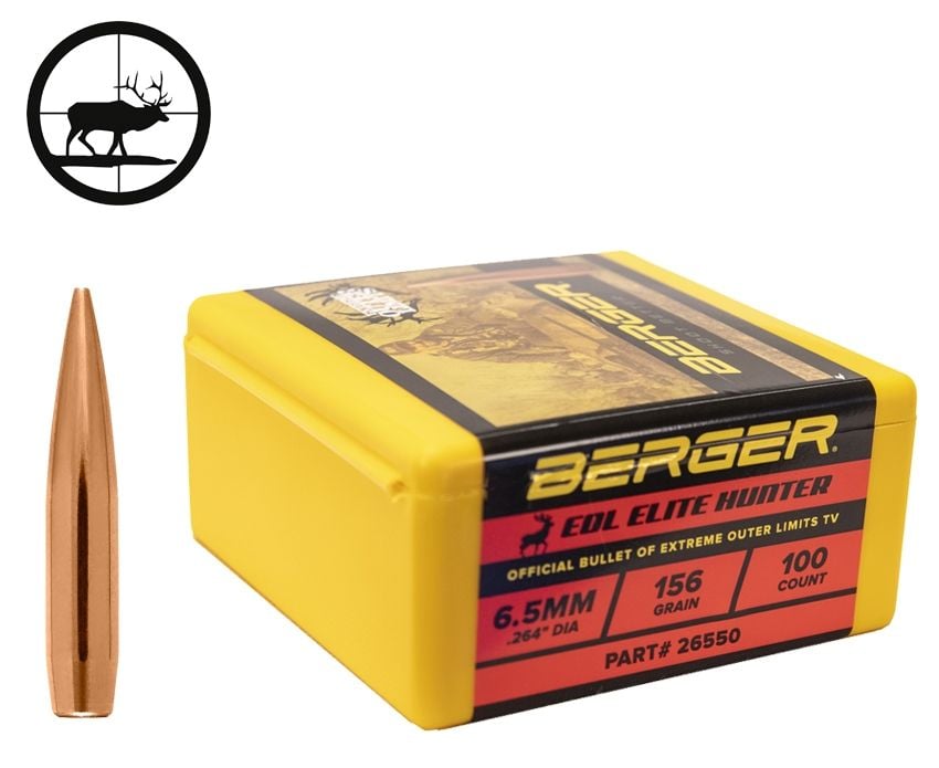 Berger Bullets 6.5mm 156 gr EOL Elite Hunter Bullets | Londero Sports