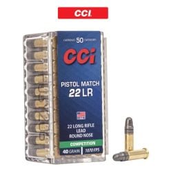 CCI Pistol Match 22 LR 40 gr. Ammunitions | Londero Sports
