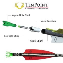 TenPoint Alpha-Brite Green Lighted Crossbow Nock System - 3 Pack ...