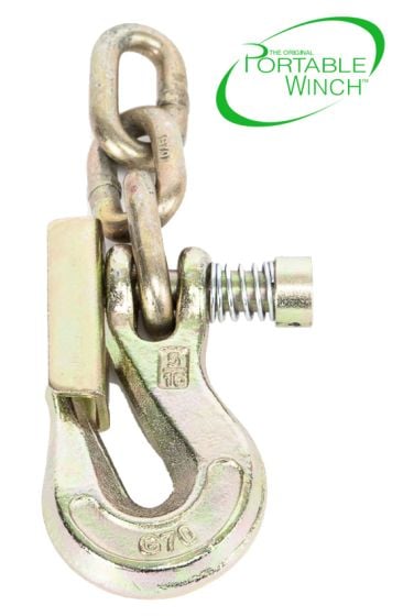 Portable Winch Grab Hook with Latch and 3 Chain Links | Londero Sports