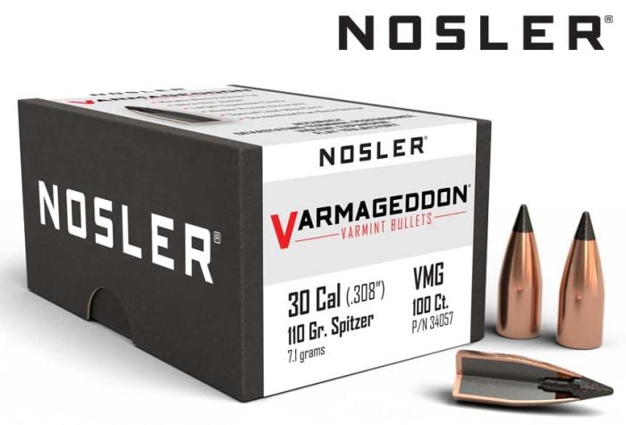 Nosler 30 Cal 110 gr FB Tipped Bullets | Londero Sports