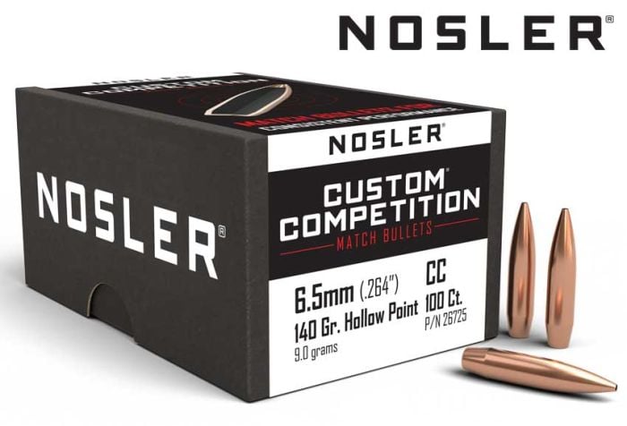 Nosler Custom Competition HPBT 6.5mm 140 gr. Bullets | Londero Sports