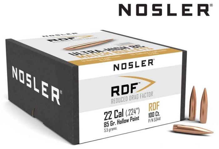 Nosler RDF 22 Cal 85 gr Bullets | Londero Sports