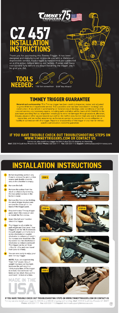 Timney Triggers CZ 457 | Londero Sports