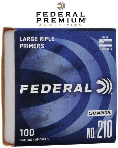 Federal Premium Champion Large Rifle .210 Centerfire Primers | Londero ...