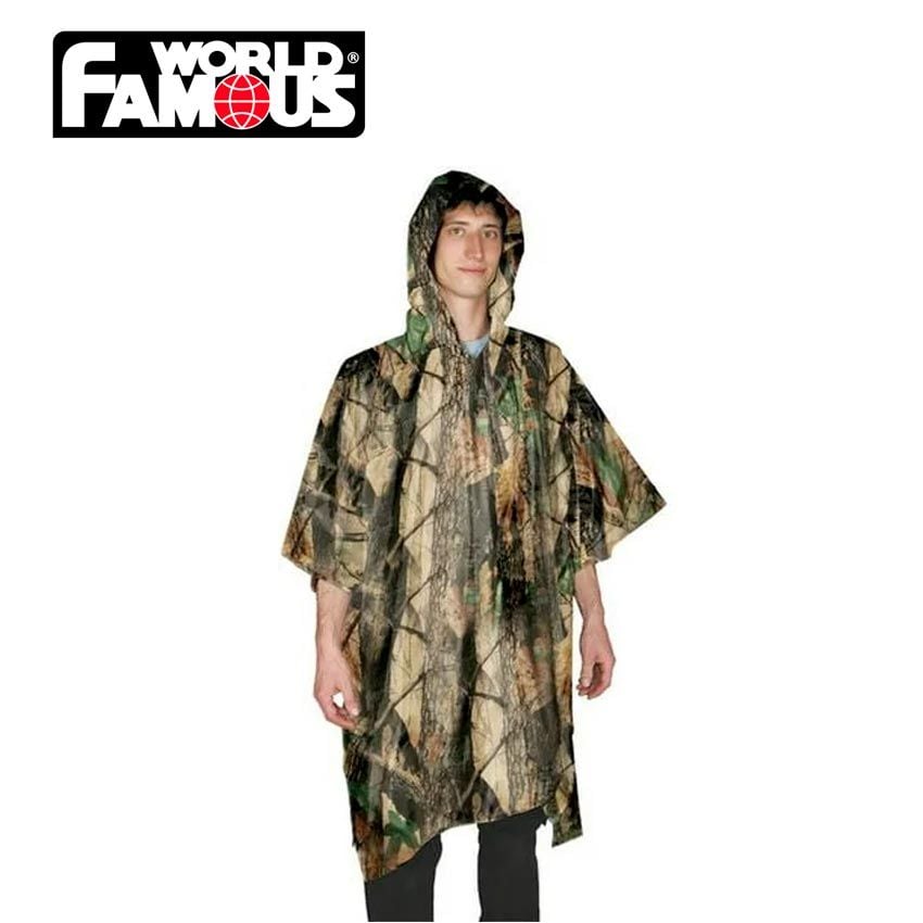 World Famous Stormfront Rain Poncho – Forest Camo Waterproof Gear ...