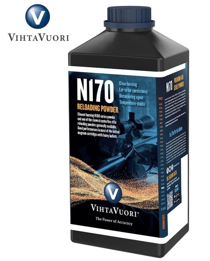Vihtavuori N170 Rifle Powder – Extremely Slow-Burning Powder for Magnum ...