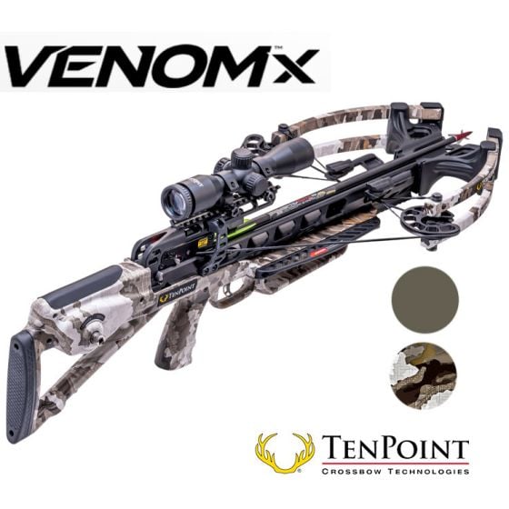 Arbalète TenPoint Venom X - 390 fps, ACUslide, Moss Green & Vektra Camo ...