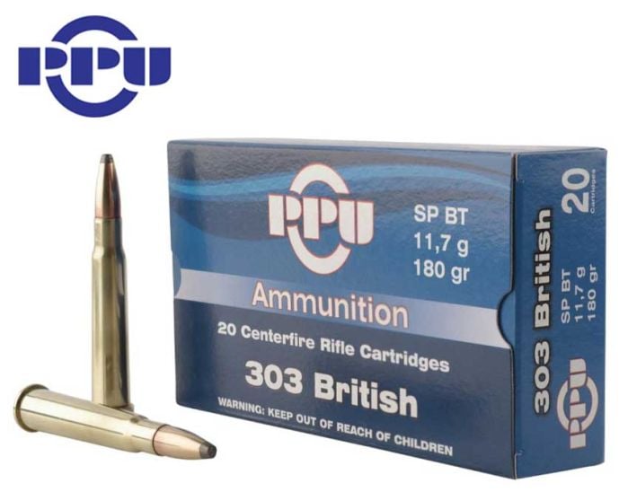 PPU Centerfire 303 British 180 Grain Ammunition | Londero Sports