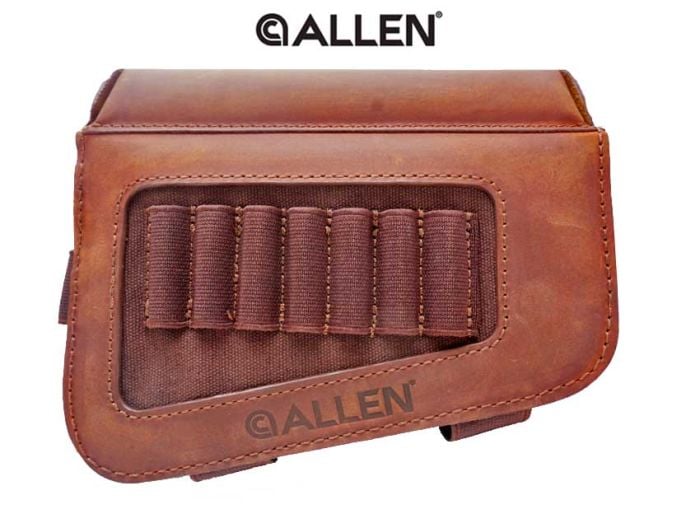 Allen New Castle Leather Cheek Piece Buttstock Cartridge Carrier ...